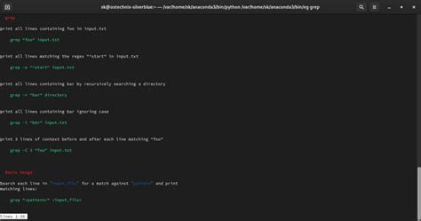 display linux commands cheatsheets using eg ostechnix