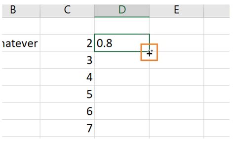 excel fill a column with fixed values based on the rows