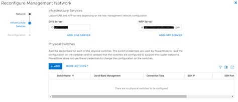 powerstore management network reconfiguration does not validate ntp