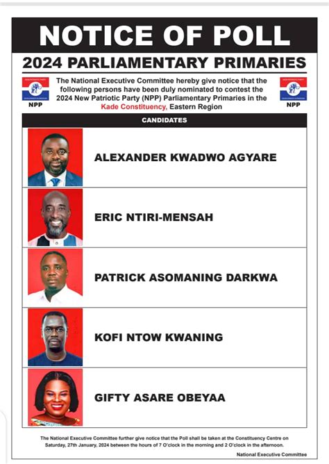 Npp Primaries 842 Delegates To Vote In Kade Constituency Bryt Fm