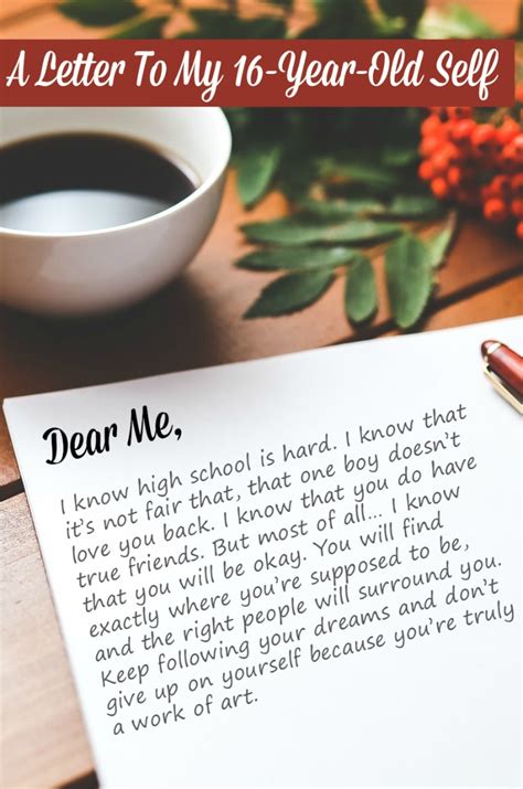 A Letter To My 16 Year Old Self