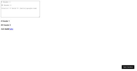 react markdown basic example codesandbox