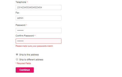 ce 1 8 1 0 please make sure your passwords match password error