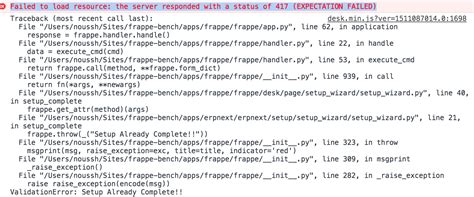 fresh install error there were errors discuss frappe erpnext