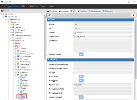 postgresql describe table pgadmin awesome home