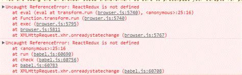 reactjs react redux uncaught referenceerror stack overflow