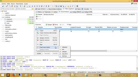 heidi mysql llaves foraneas youtube