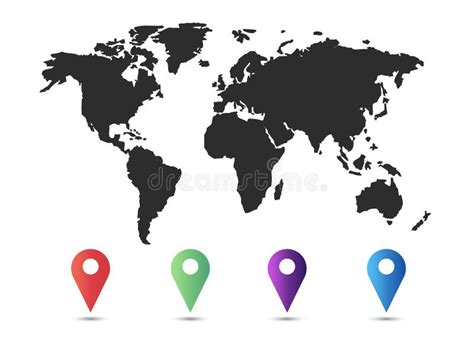 Set Colorful Map Markers Stock Illustrations 388 Set Colorful Map