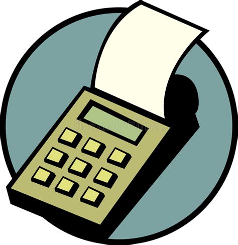calculator with printer vector illustration stock vector illustration