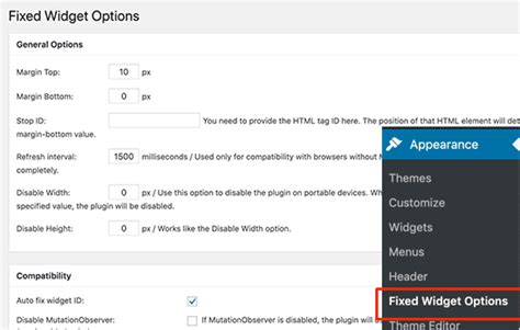 how to create a sticky floating sidebar widget in wordpress