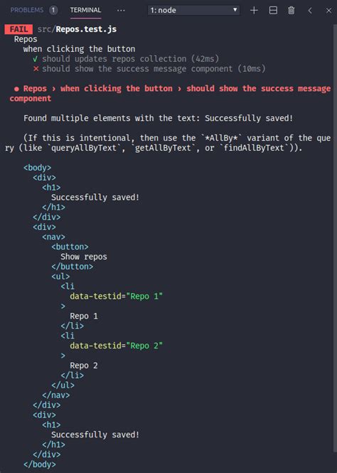 reactjs how to clear mocks for the testing library react