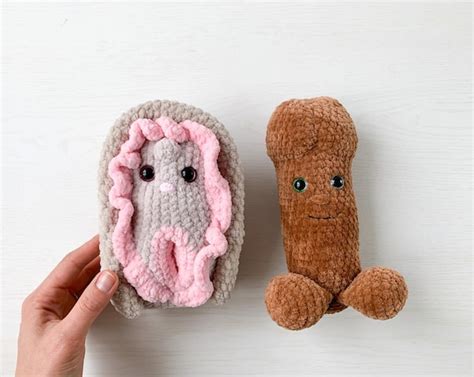 Mature Crochet Vulva And Penis Plush Vulva Toy Crochet Etsy