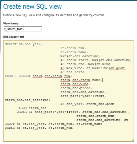 ajouter en sql parametric view based layer — geoserver training
