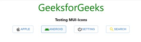 react mui material icons geeksforgeeks