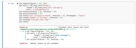 if you are getting module object is not callable not a question