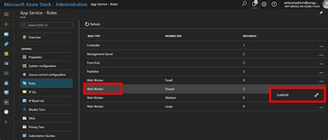 add workers and infrastructure in app service on azure stack hub