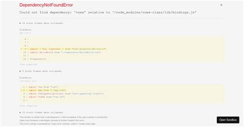vue typescript forked codesandbox