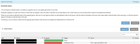 storagegrid nginx service report an error status after a planned admin
