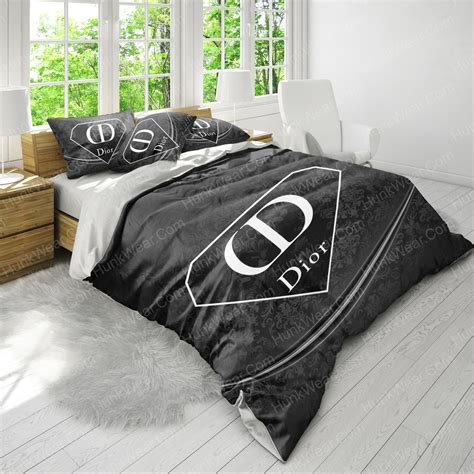 Black Paisley Pattern Dior Bed Set Bedding Set Bedroom Sets Bed Sheets