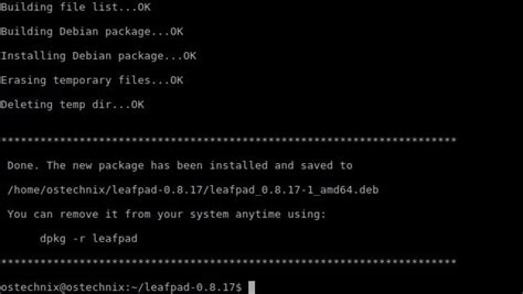 create a deb file from source in ubuntu 16 04 ostechnix
