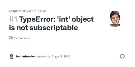 typeerror int object is not subscriptable · issue 1 · vaspkit 1st