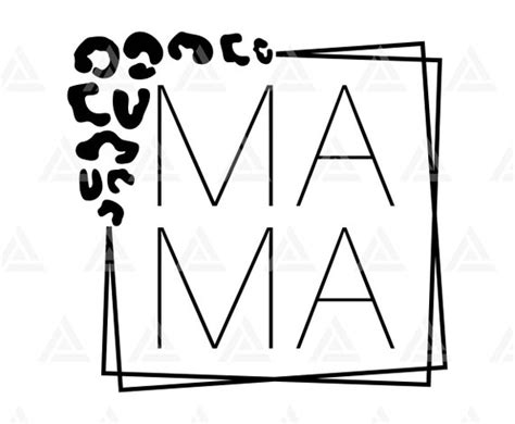 Leopard Mama Svg Leopard Double Frame Svg Leopard Border Etsy