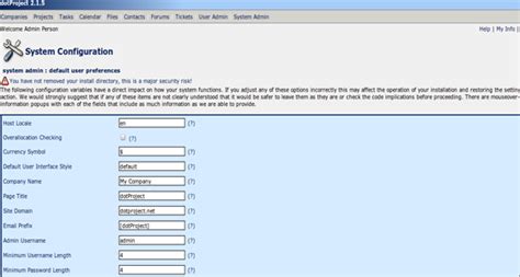 dotproject tutorial how to install dotproject