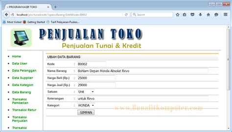 contoh program penjualan menggunakan php dan mysql berbagai contoh
