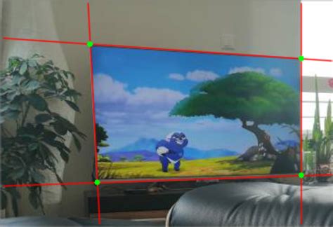 python get coordinates of 4 corners of display screen on image