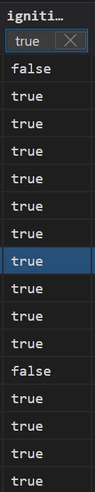 view dataframe via data viewer filter based on column with boolean