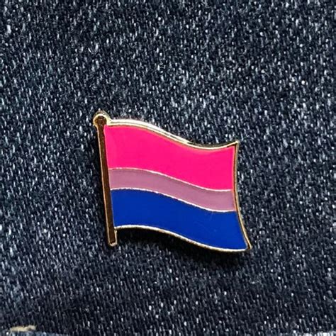 Bisexual Bi Pride Flag Enamel Pin Badge Etsy Uk