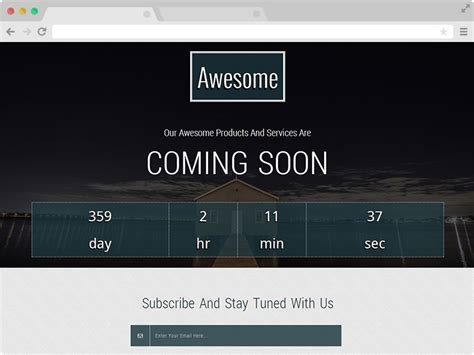 awesome free responsive coming soon template