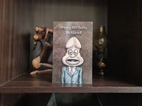 Happy Birthday Dickhead Card Etsy