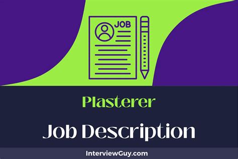 Plasterer Job Description [updated For 2024]
