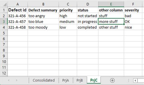 how to consolidate data of specific columns from multiple