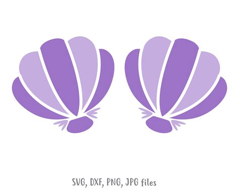 Mermaid Sea Shell Bra Svg Summer Svg Vacation Cut File Etsy