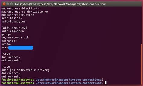 how to find saved wifi passwords in linux