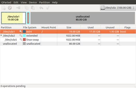 partitioning increase ubuntu partition size under