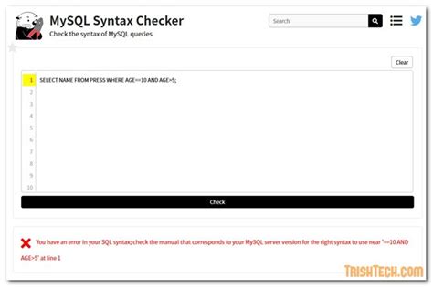 How To Check For Mysql Syntax Errors In Seconds