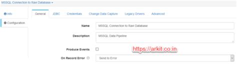 streamsets jdbc connection to mssql new pipeline arkit