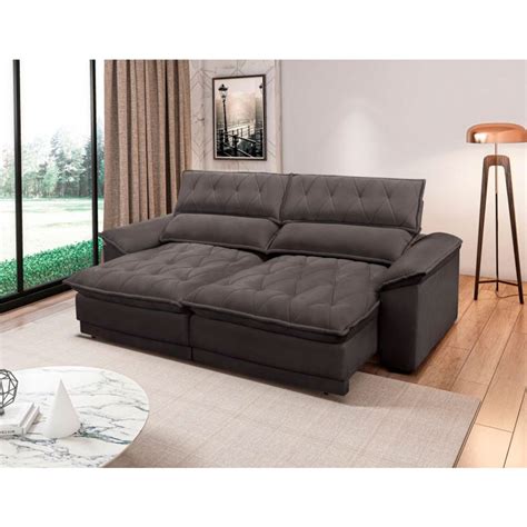 Sofá 3 Lugares Retrátil E Reclinável Solar Bf Tec9 9204