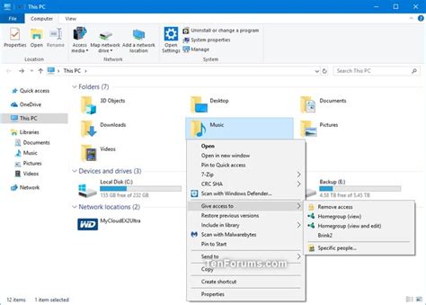 give access to context menu add or remove in windows 10 tutorials