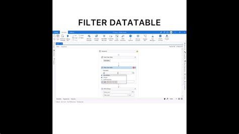 how to filter and remove column using filter datatable activity