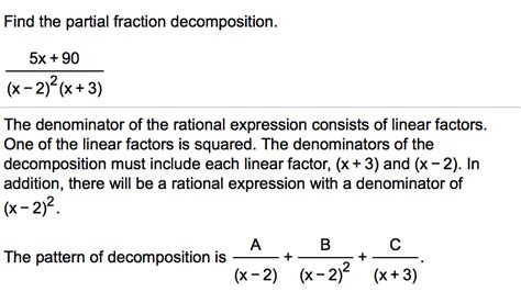solved find the partial fraction decomposition 5x