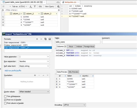 how to escape quotes when exporting as csv ides support intellij