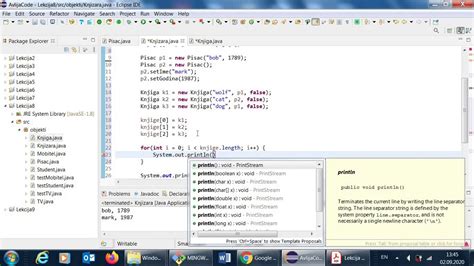java tutorials lekcija 8 array of objects niz objekata klase