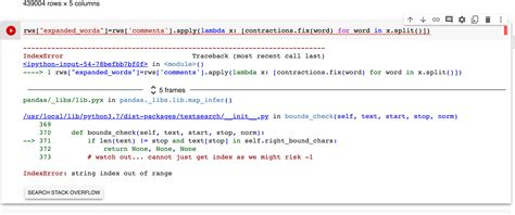 python when using contractions fix on the dataframe in pandas shows
