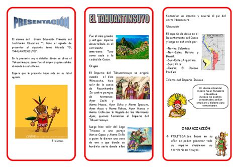 Triptico El Tahuantinsuyo