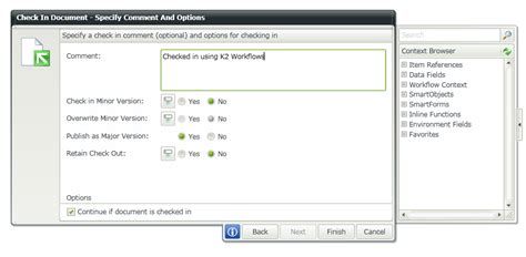 check in document using k2 workflow in sharepoint 2013 online