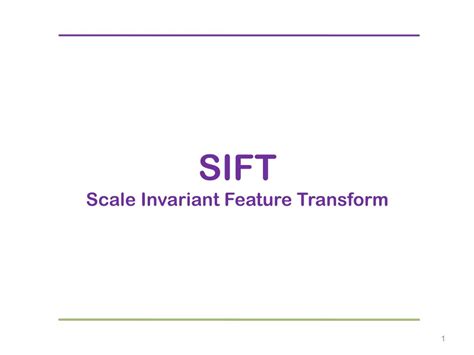 ppt sift scale invariant feature transform powerpoint presentation